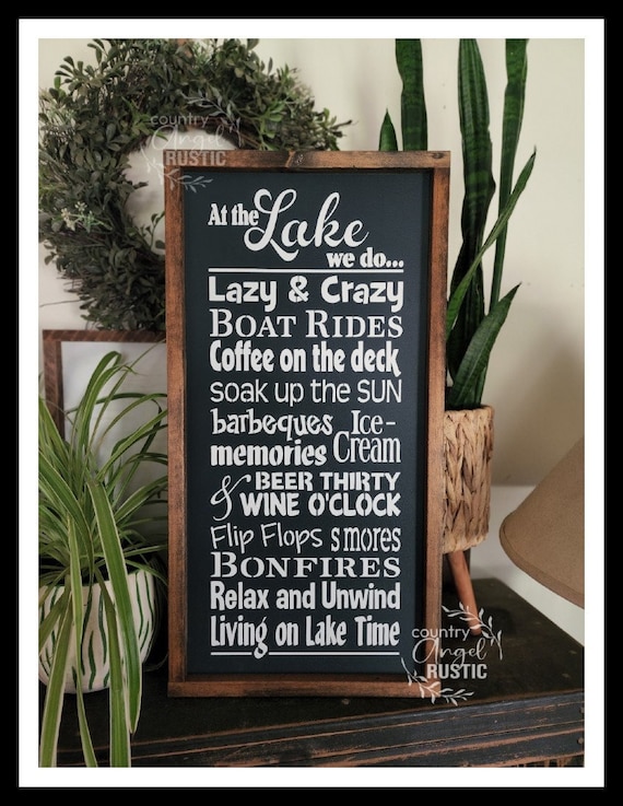 Rustic Lake Sign at the LAKE We Do Lake Decor Lakehouse - Etsy