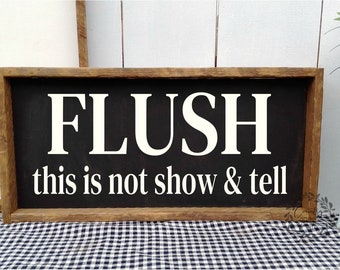 Funny Flush Toilet Sign - Etsy