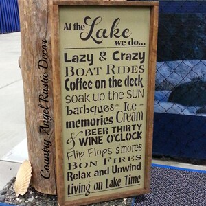 Rustic Lake Sign at the LAKE We Do Lake Decor Lakehouse - Etsy Canada