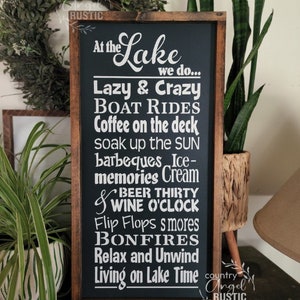 Rustic Lake Sign at the LAKE We Do Lake Decor Lakehouse - Etsy Canada