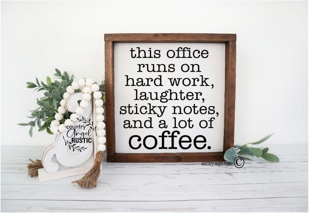 Office Sign, Mini Sign, Girl Boss, Tier Tray Sign, Coffee Sign, Desk ...