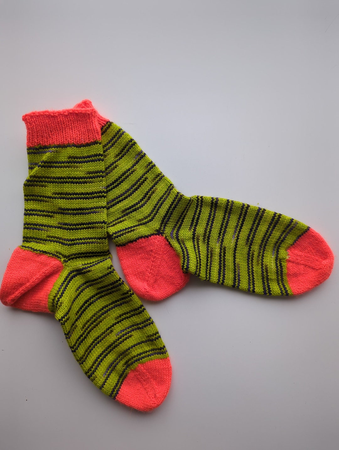 MEDIUM Size AVRAGE Wide HIGH Arch Ready to Wear Hand Knit Socks 39 - Etsy