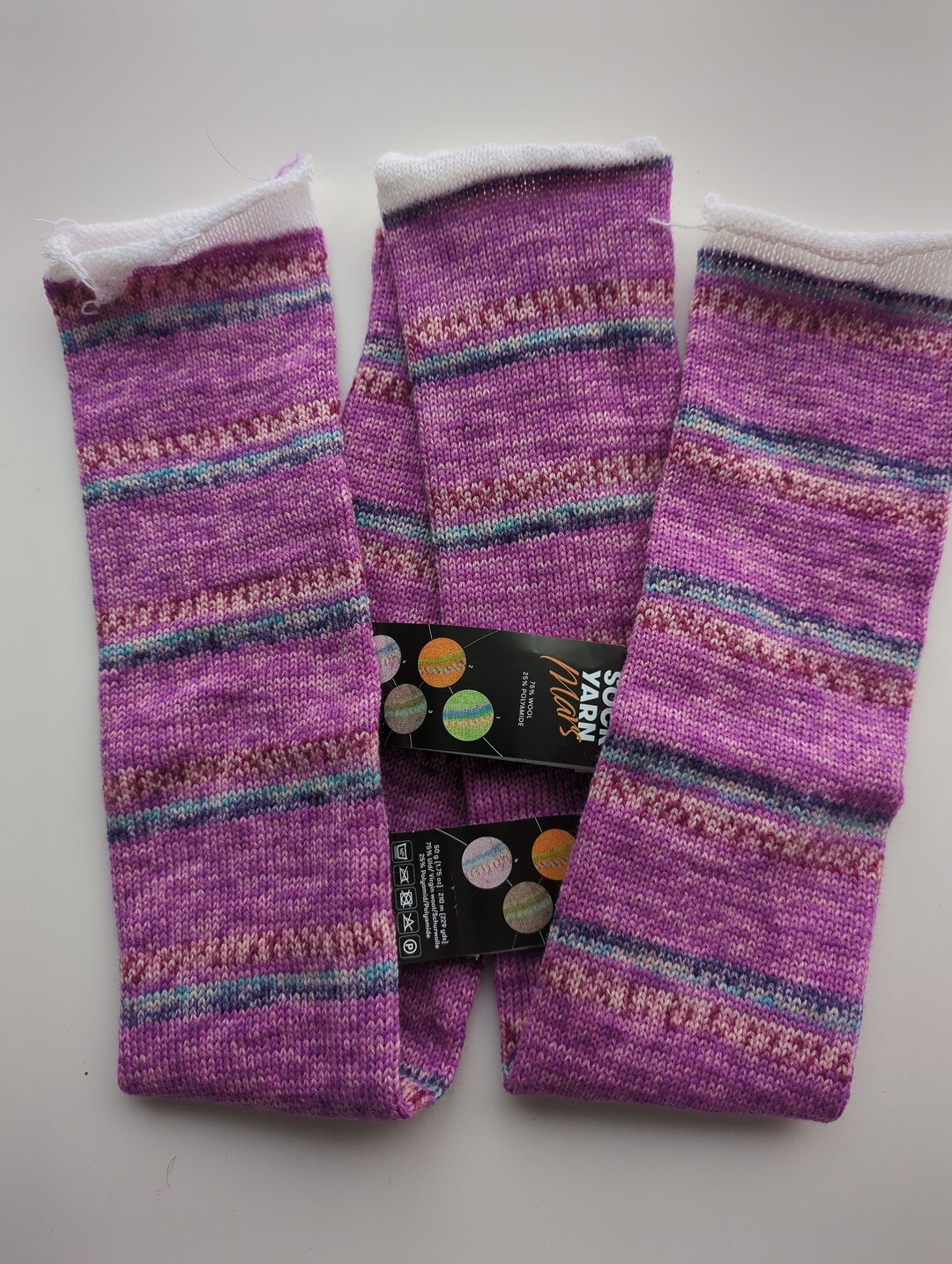Pre-made 72 Stitch Machine Knitted SOCK TUBE Ready to Ship 175 - Etsy