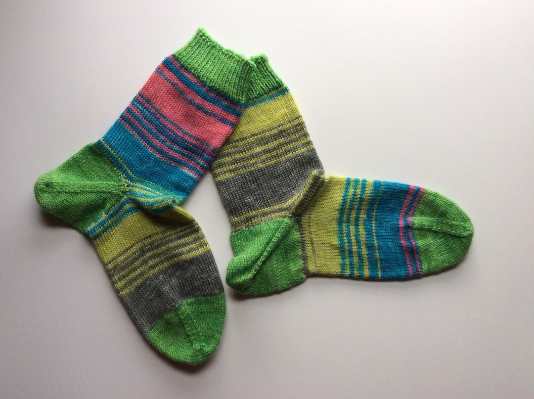 LARGE Size WIDE Width HIGH Arch Ready to Wear Hand Knit Socks - Etsy
