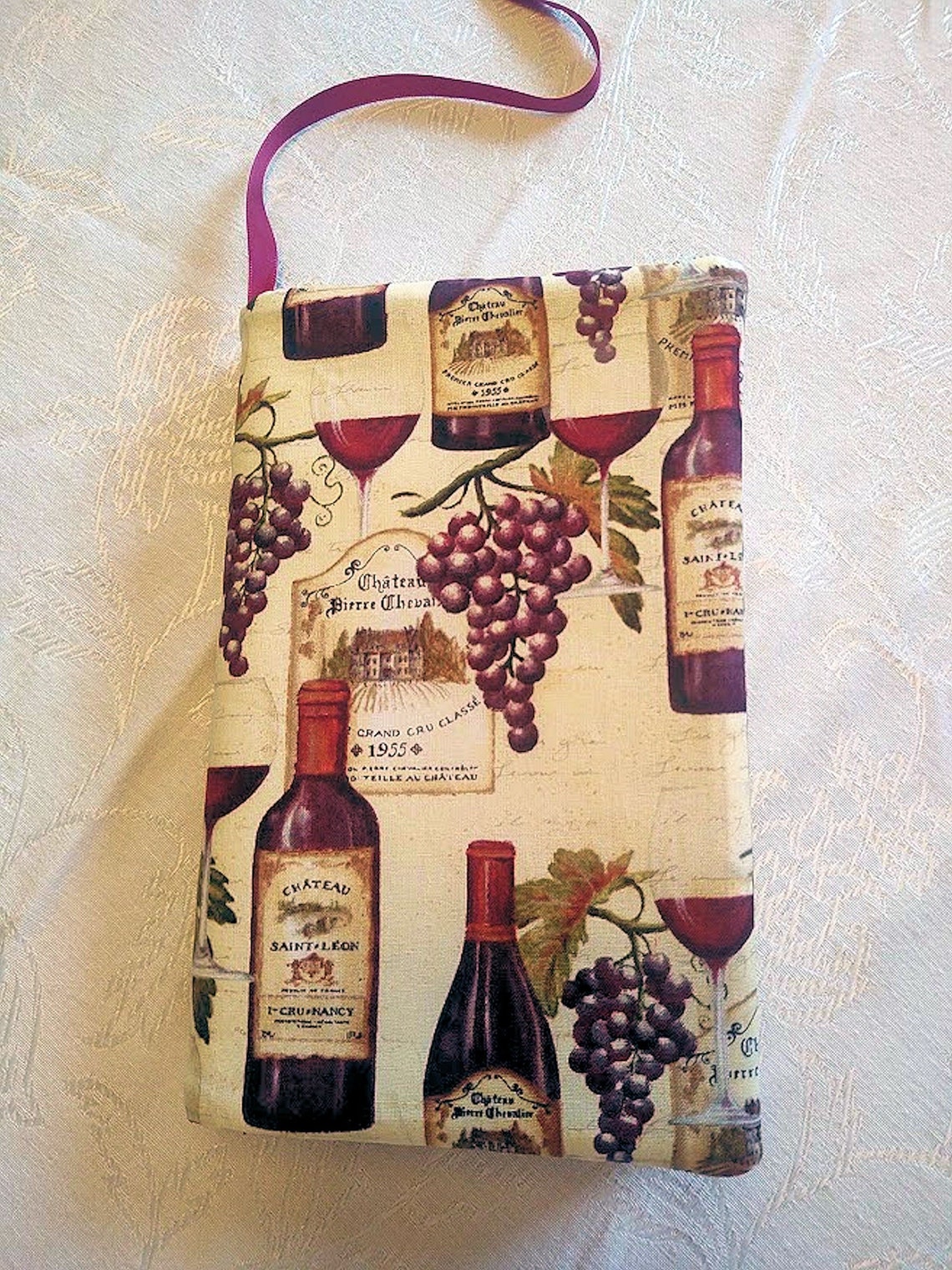 Wine Print Book Cover, Large TRADE Size. - Etsy