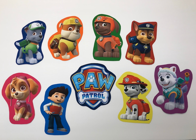 Foamboard Set of Cut Outs Paw Patrol xsmall characters Paw | Etsy