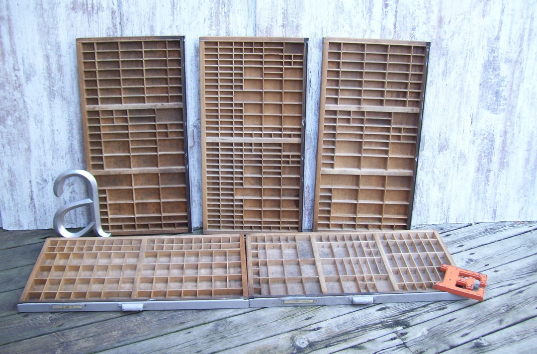 Hamilton Wood Printers Tray Wanner Typeset Drawer Letterpress Curio ...