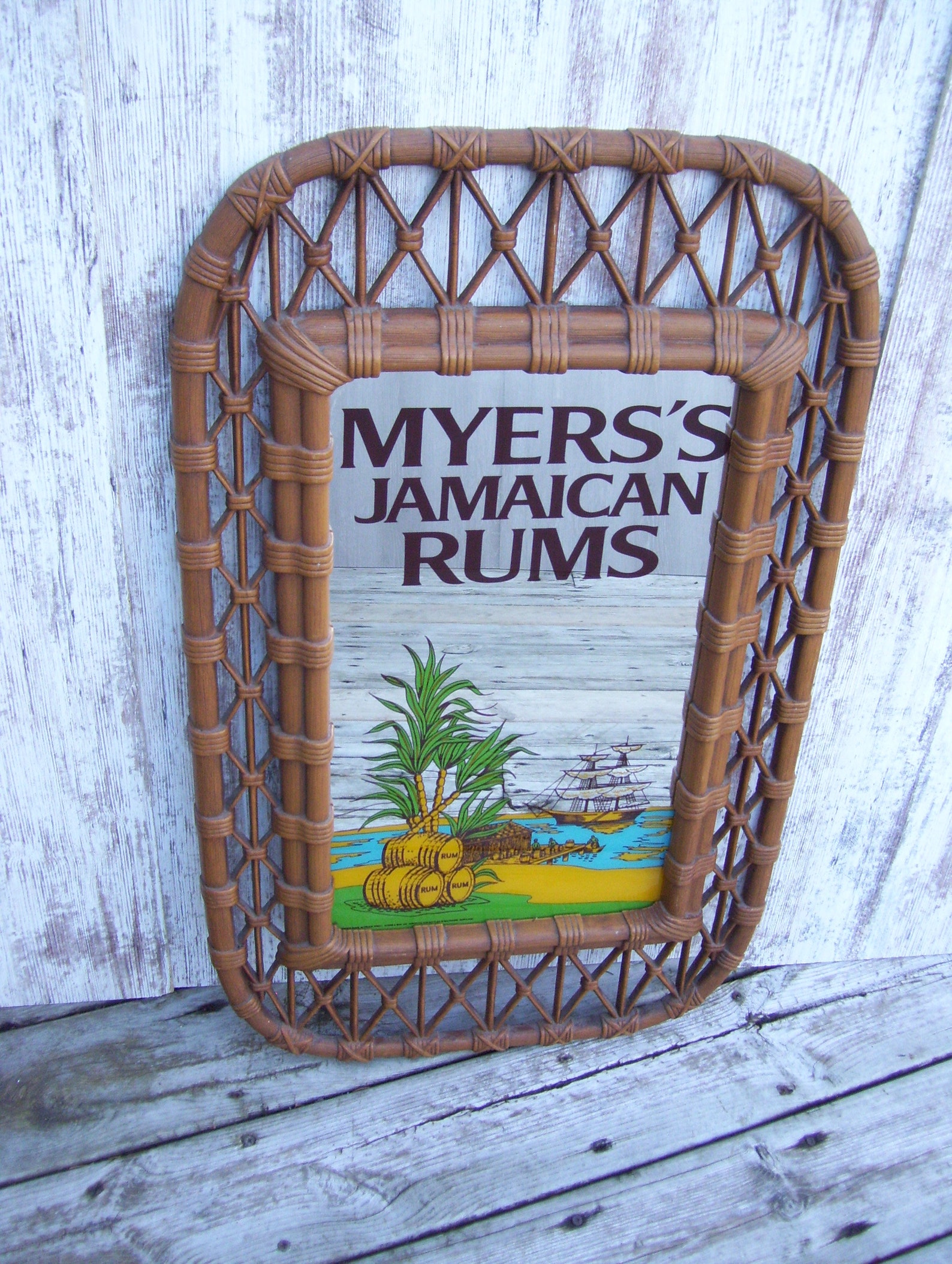 Myers's Jamaican Rum Mirror Faux Bamboo Tiki Bar Burwood - Etsy