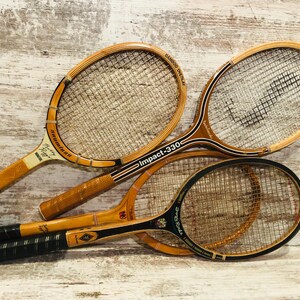 Wood Tennis Racquets Wilson Bobby Riggs Spalding Pancho Gonzales Erik ...