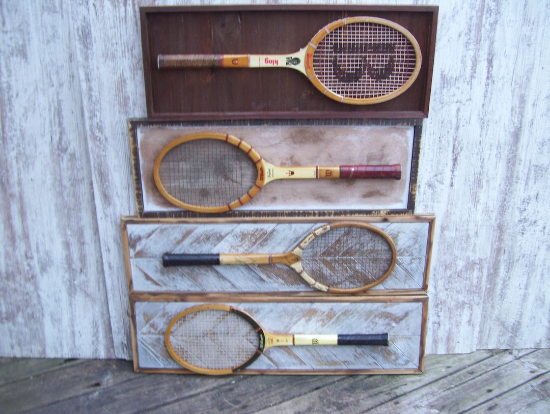 Wood Tennis Rackets Wilson Jack Kramer Billie Jean King Ellsworth Vines ...