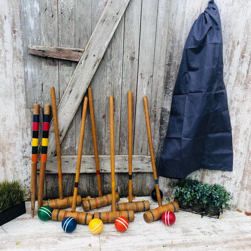 Antique Croquet Set - Etsy