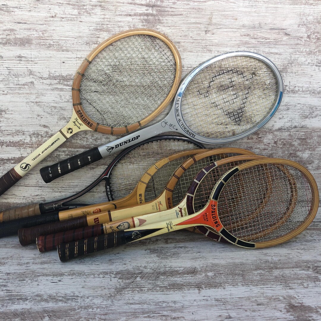 Wood Tennis Racquet Wilson Jack Kramer Autograph Spalding Pancho ...