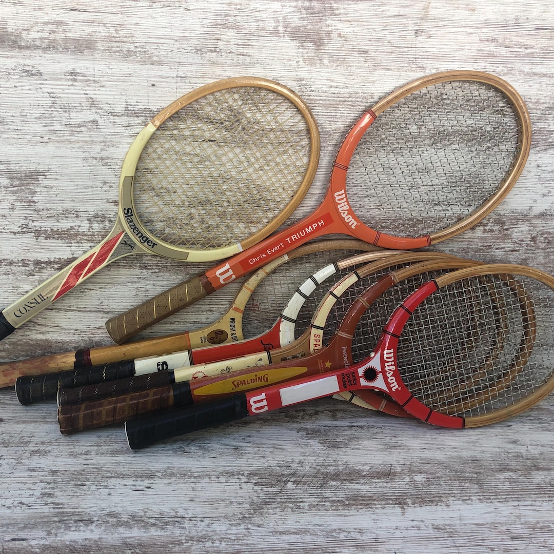 Wood Tennis Racquets Wilson Chris Evert Dunlop Slazenger Wright and ...