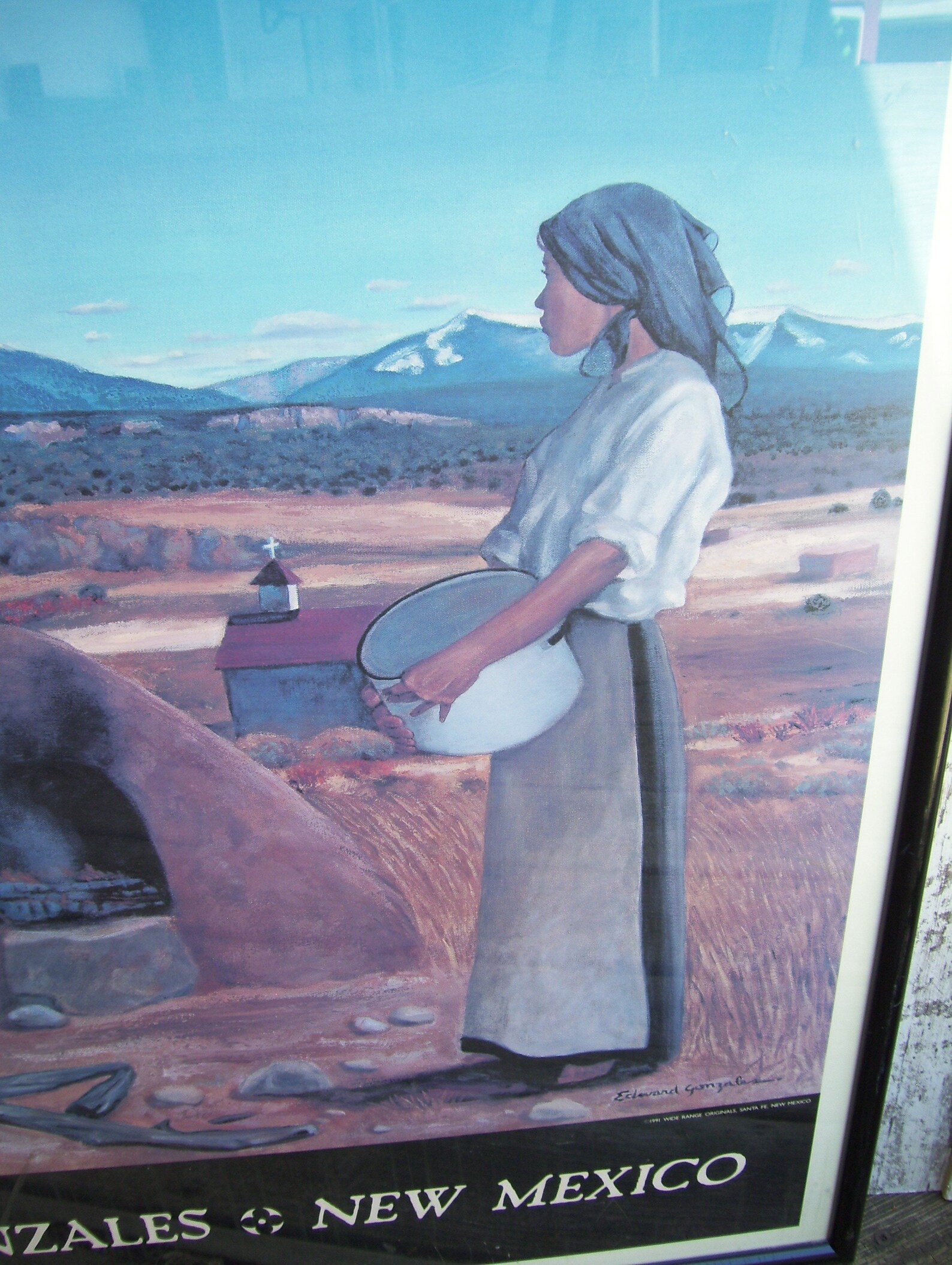 Edward Gonzales Artist Hand Signed Autumn in the Valley New Mexico ...