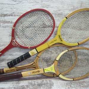 Wood Tennis Rackets Wilson Billie Jean King Chris Evert Martina ...
