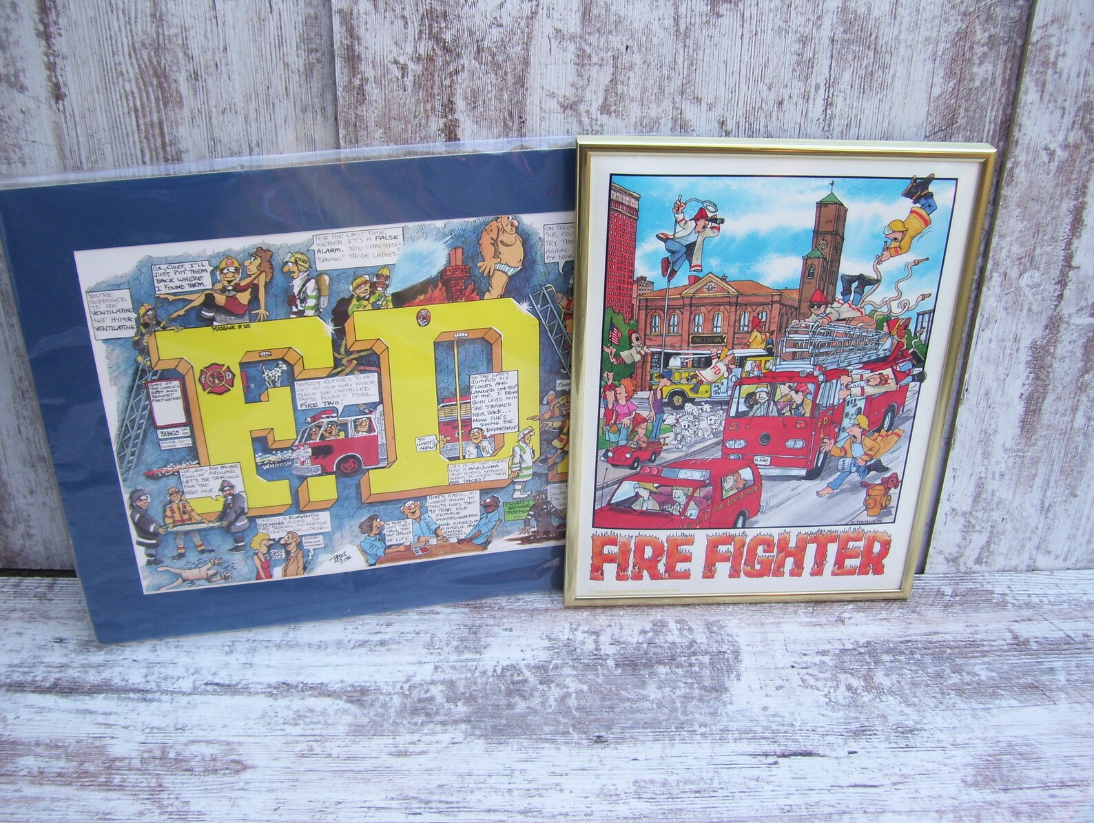 John Holladay Fire Fighter Poster 1989 Firetrucks OR Fire Department ...