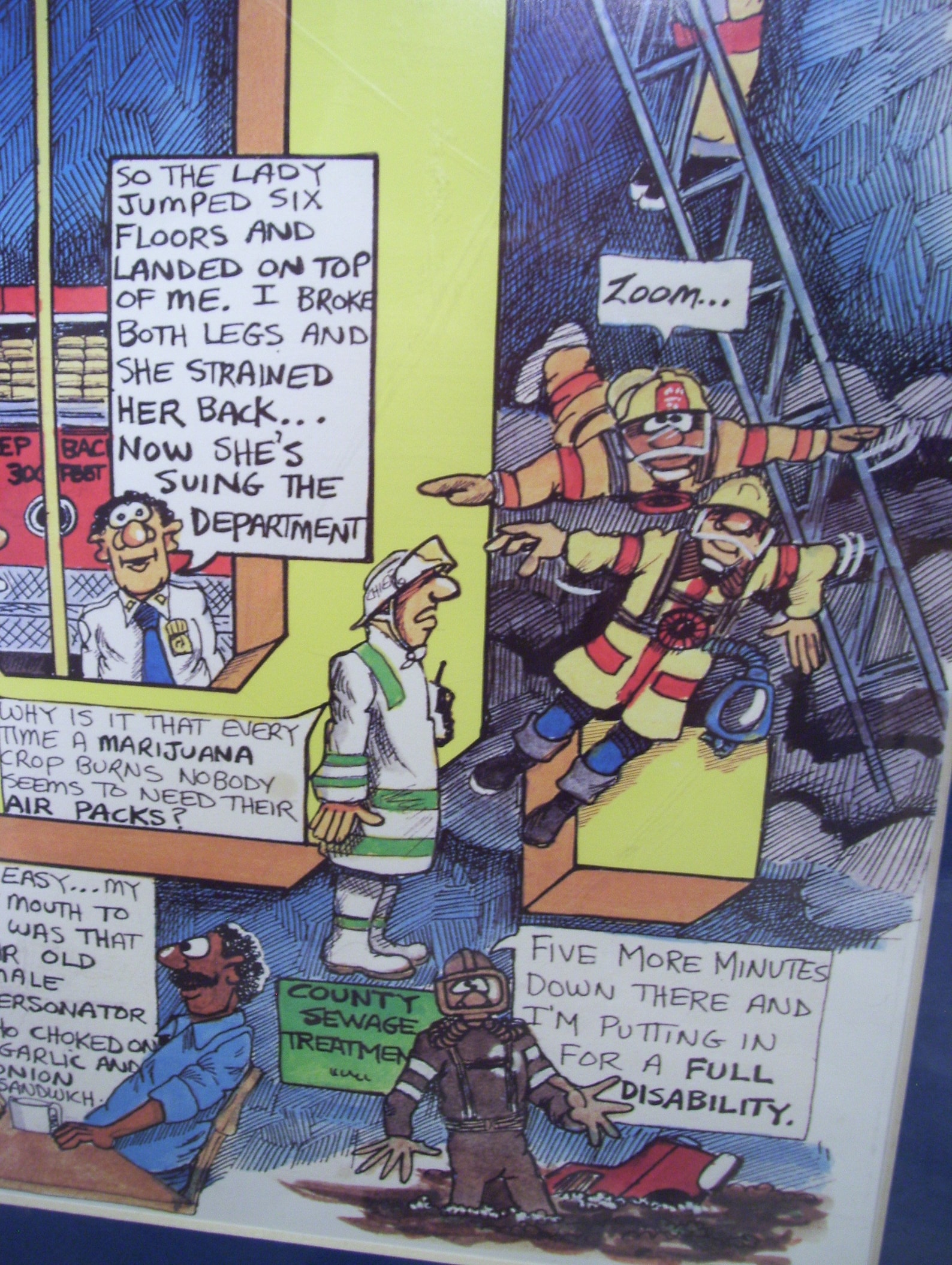 John Holladay Fire Fighter Poster 1989 Firetrucks OR Fire Department ...