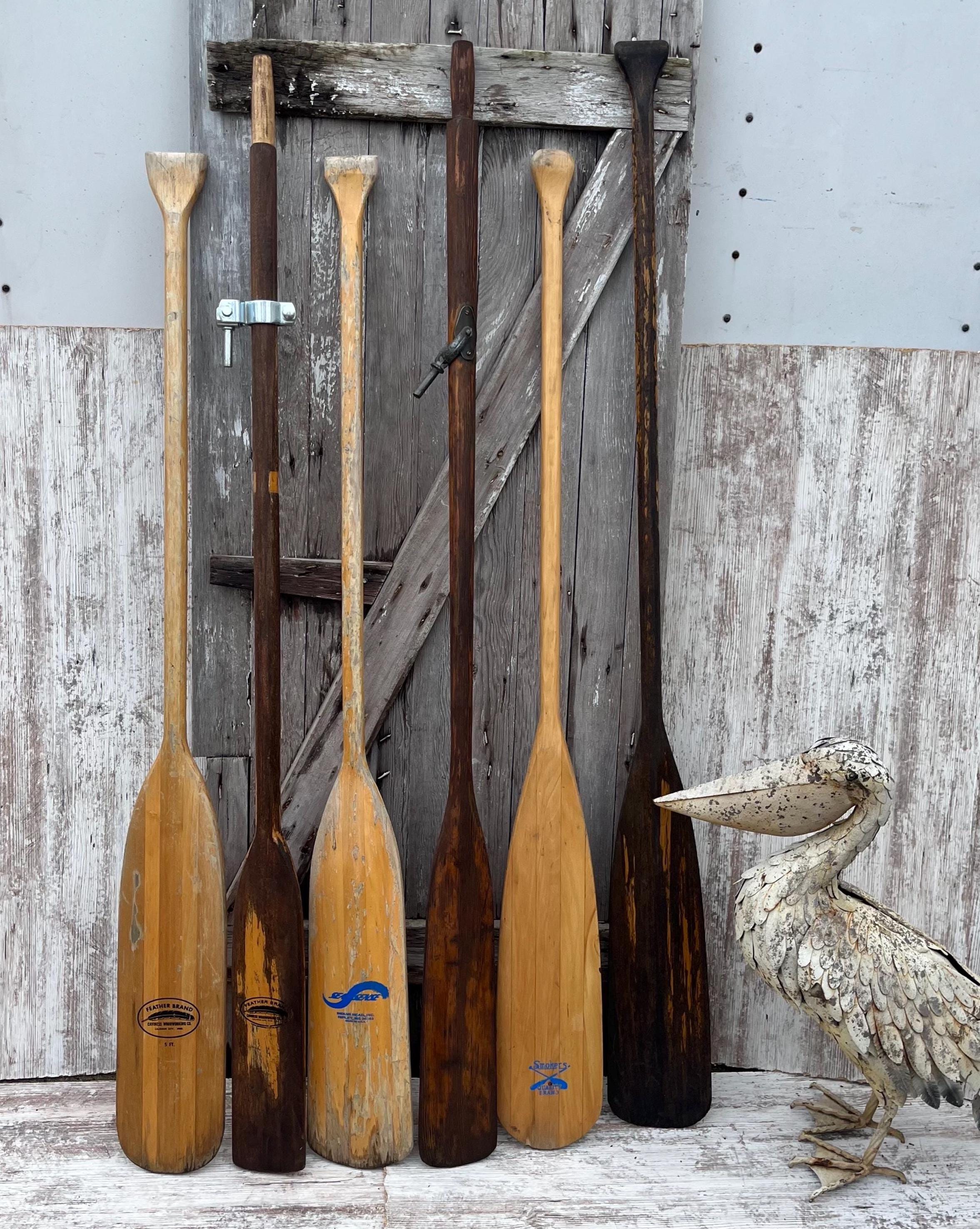 Walnut Vintage Wooden Canoe Paddle Feather Brand Seasense Paddles Wood ...