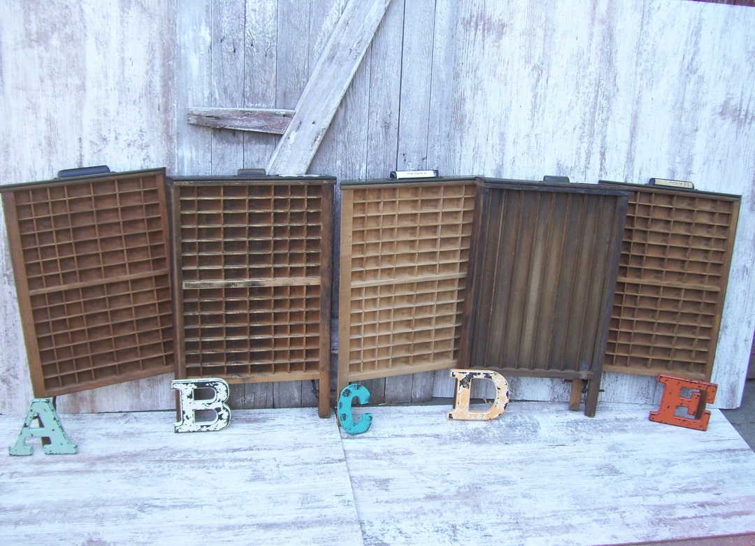 Hamilton Wood Printer Ludlow Typeset Drawer Letterpress With Sections ...