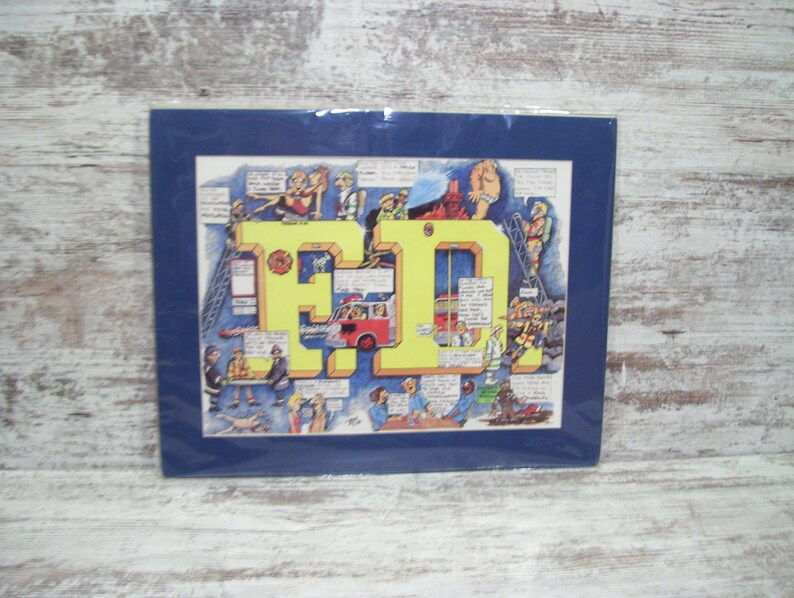 John Holladay Fire Fighter Poster 1989 Firetrucks OR Fire Department ...