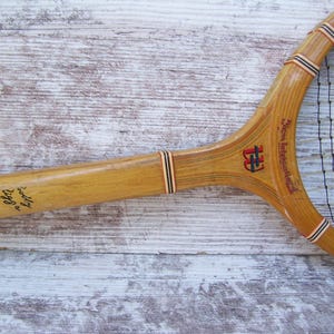 Wood Tennis Racquets Wilson Bobby Riggs Jack Kramer Bjorn Borg Bancroft ...