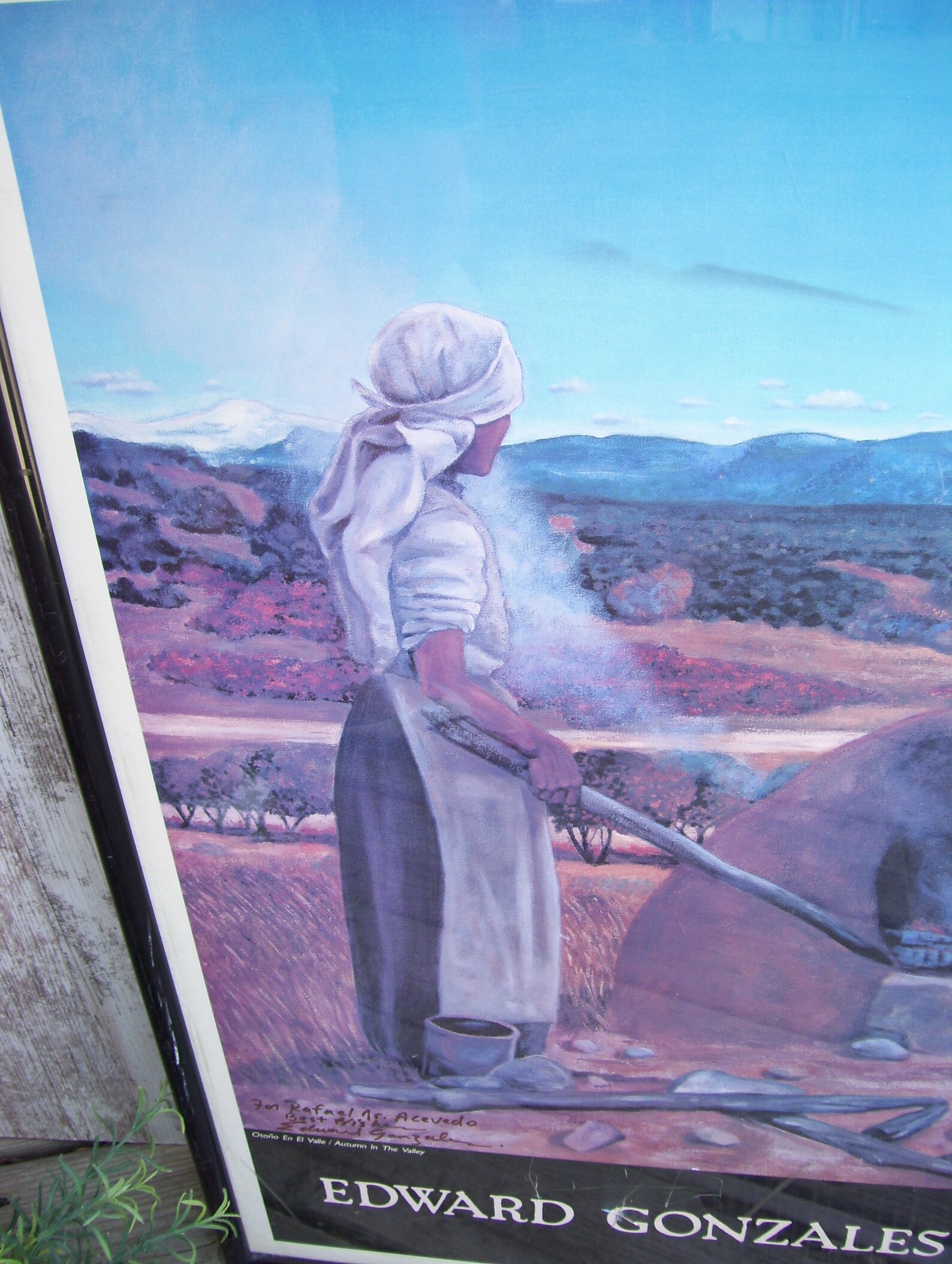 Edward Gonzales Artist Hand Signed Autumn in the Valley New Mexico ...
