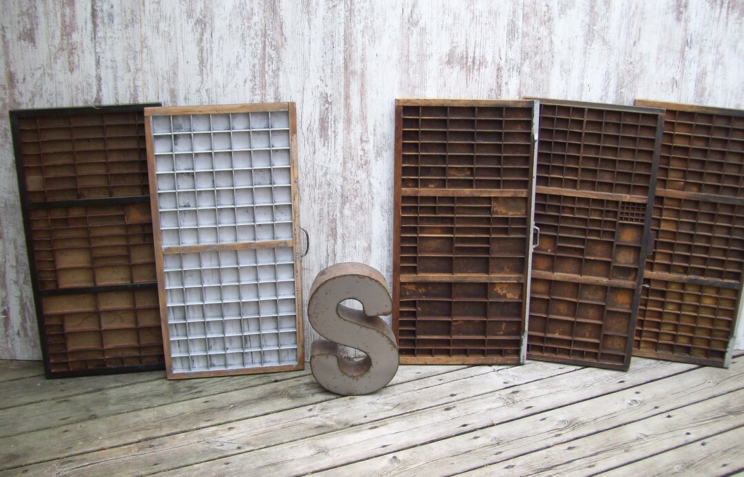 Hamilton Mfg Co Wood Printers Wanner Typeset Drawer Letterpress Printer ...