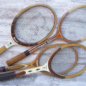 Wood Tennis Racquets Wilson Bobby Riggs Jack Kramer Bjorn Borg Bancroft ...