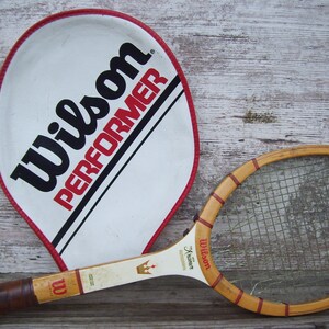 Wood Tennis Racket Cover Vinyl Wilson Bancroft Spalding WCT Performer ...