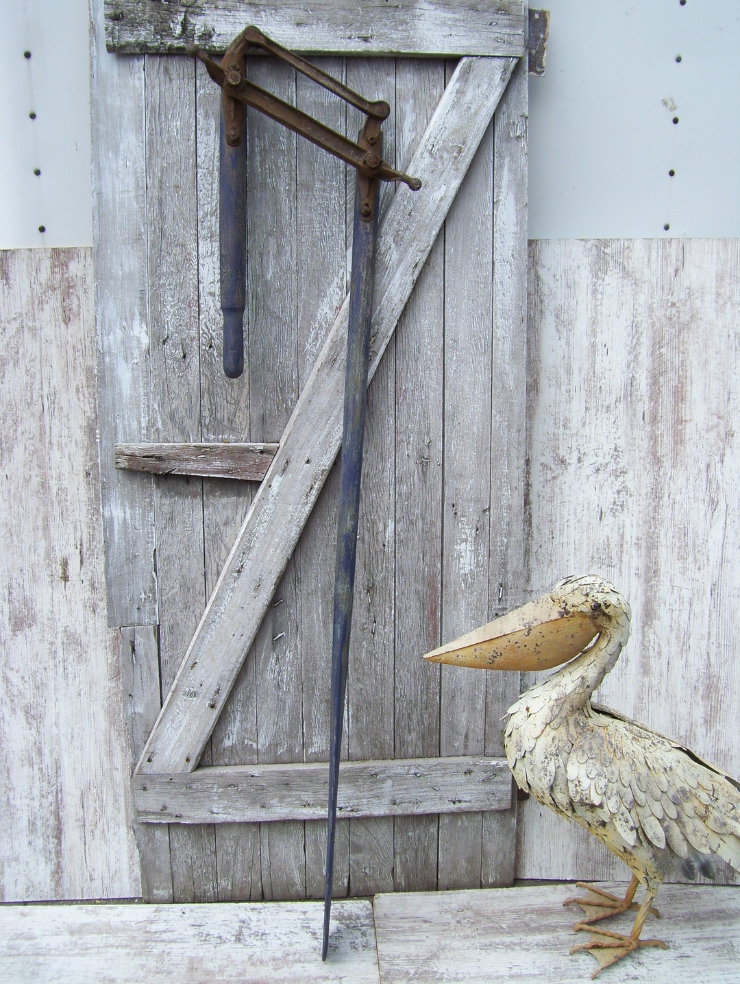 Antique Wood Forward Rowing Boat Oar FA Allen Patented 1800's Two Piece ...