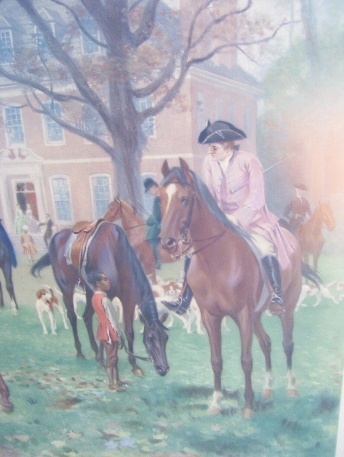 LARGE T De Thulstrup the Meet in Old Virginia Fox Hunt Color ...