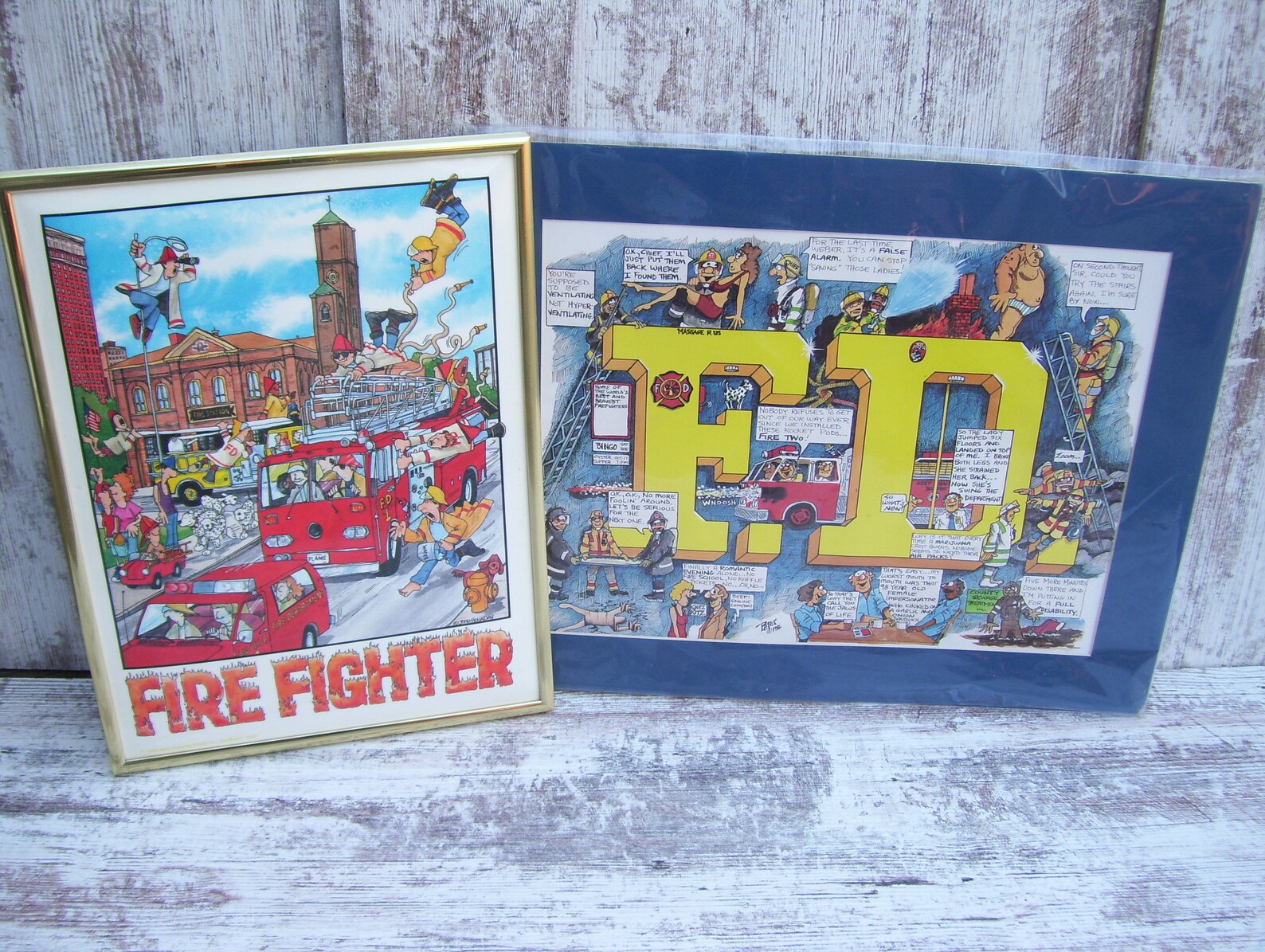 John Holladay Fire Fighter Poster 1989 Firetrucks OR Fire Department ...