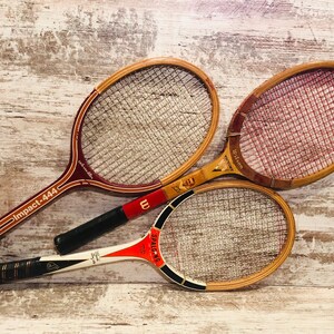Wood Tennis Racquets Wilson Bobby Riggs Spalding Pancho Gonzales Erik ...