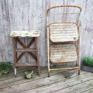 Vintage Wood Ladder Two Step Plant Stand Farmhouse Primitive - Etsy