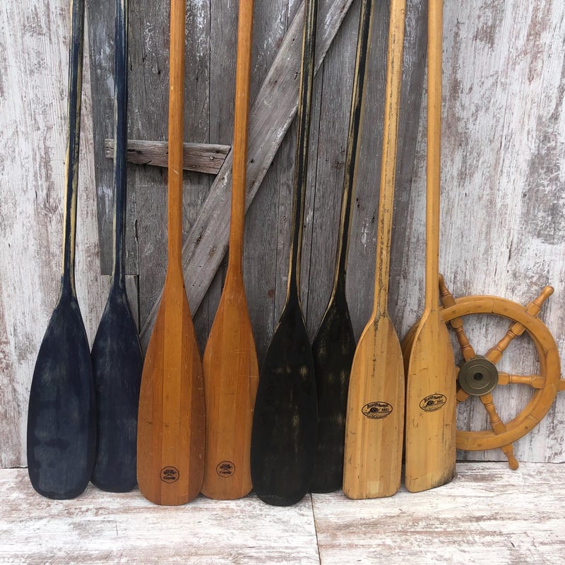 Vintage Wood Canoe Paddle - Etsy
