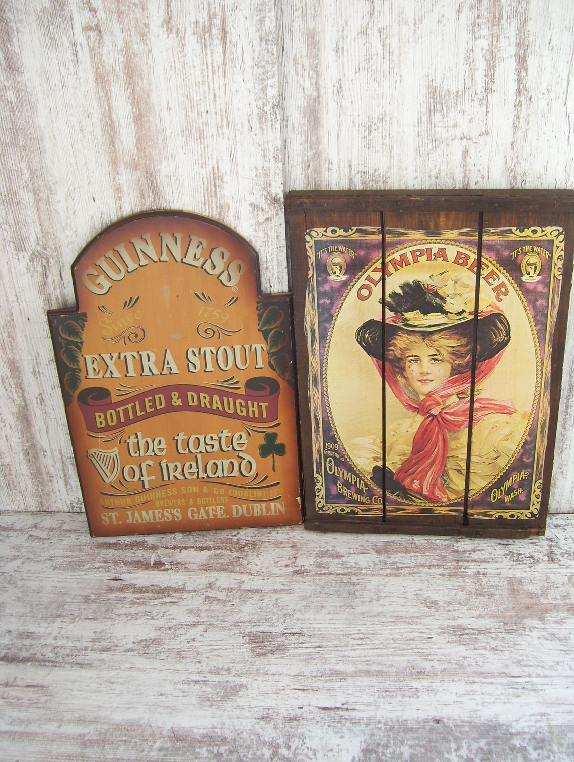 Olympia Beer 1909 Sign Wood Plank Barn Board Gibson Girl OR - Etsy