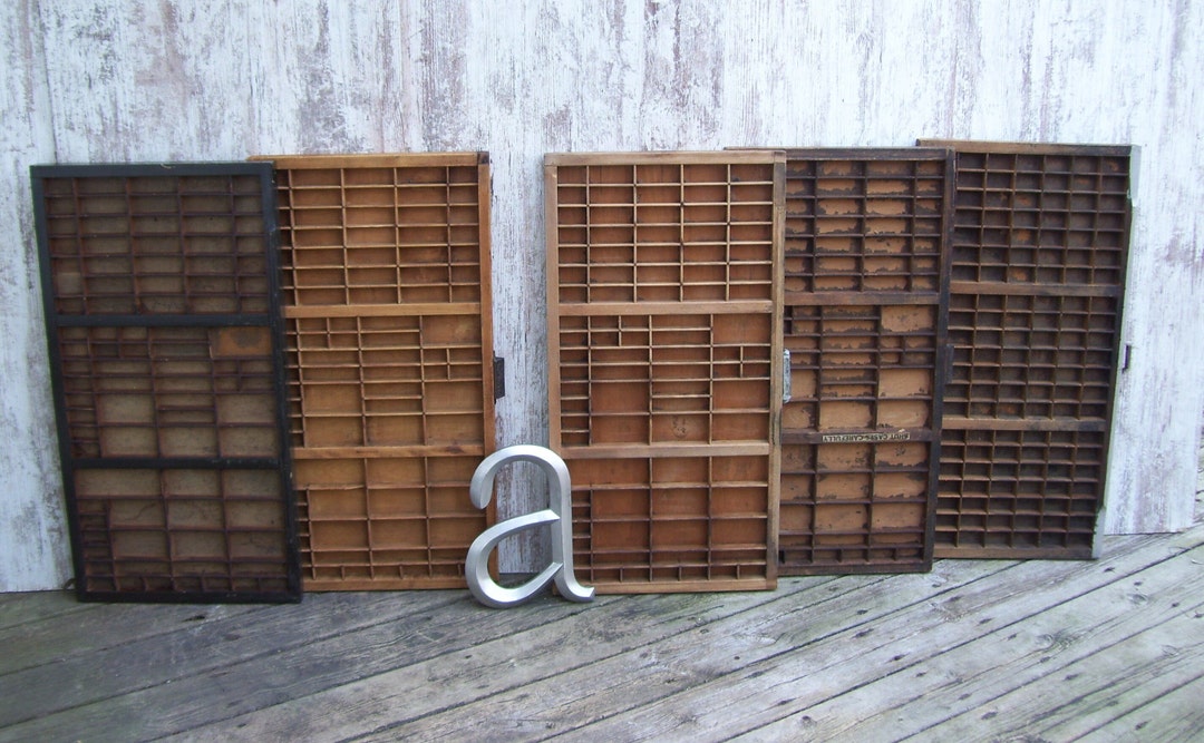 Hamilton Mfg Co Wood Printers Wanner Typeset Drawer Letterpress Printer ...