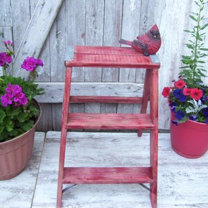 Painted Wood Ladder Two Step Plant Stand Farmhouse Primitive Rustic ...