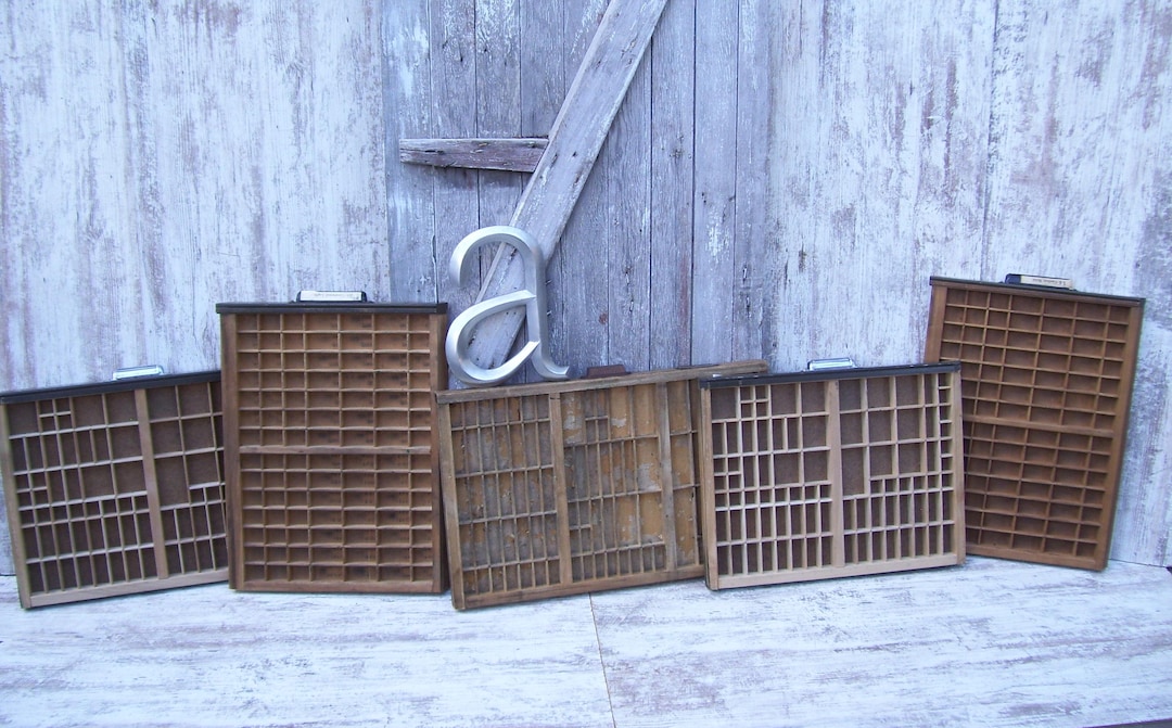 Hamilton Wood Printers Tray Wanner Typeset Drawer Letterpress Curio ...