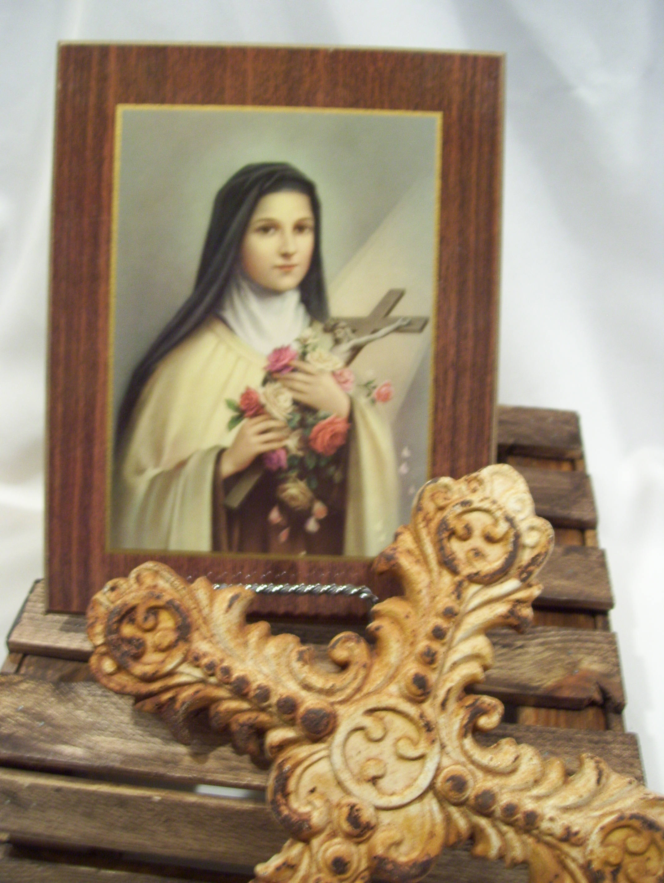St Therese of Lisieux the Little Flower Lithograph Plaque Religious Art ...