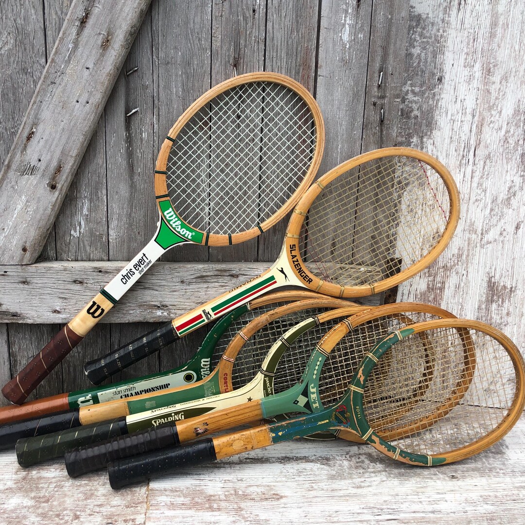 Wood Tennis Racket Wilson Stan Smith Pancho Gonzales Slazenger Dynamic ...