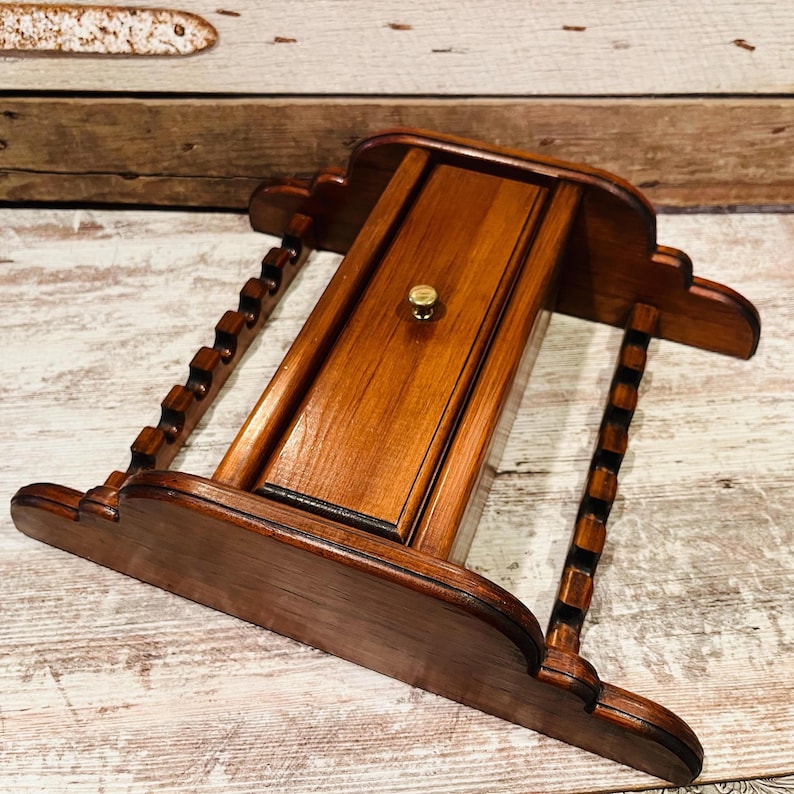 24 Smoking Pipe Wood Display Decatur Industries OR 14 Pipes Rack ...
