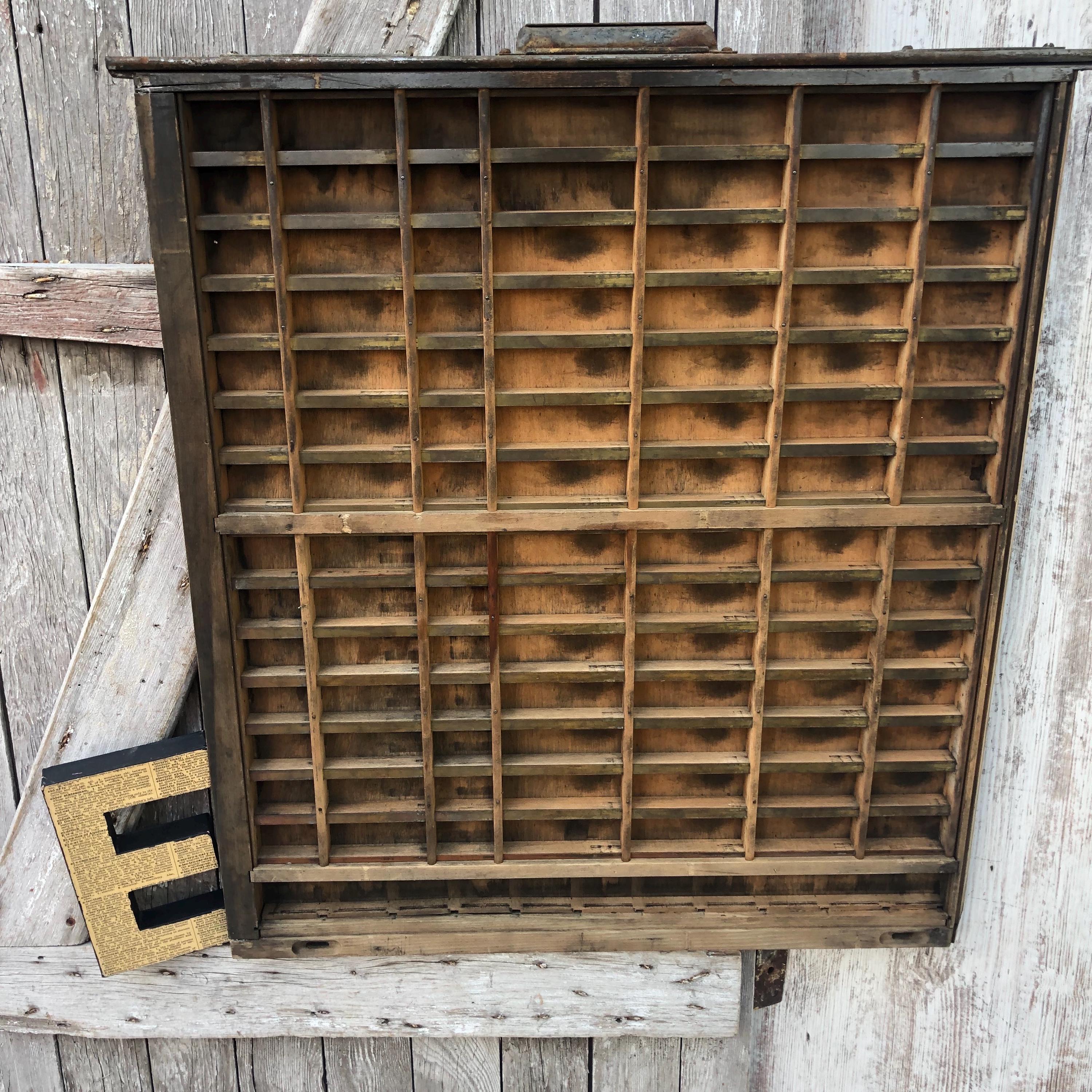 Hamilton Wood Printers Drawer Typeset Wanner Letterpress Printer Tray ...