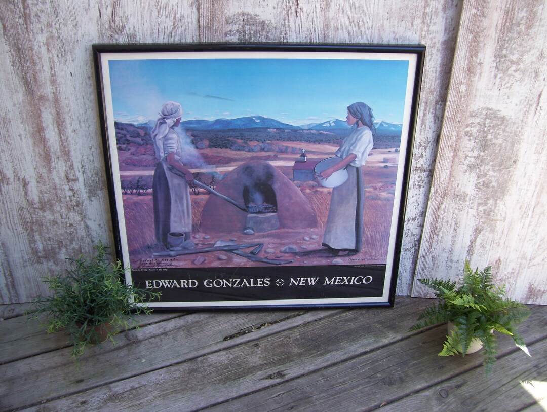 Edward Gonzales Artist Hand Signed Autumn in the Valley New Mexico ...