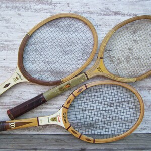 Wood Tennis Racquets Wilson Bobby Riggs Jack Kramer Bjorn Borg Bancroft ...