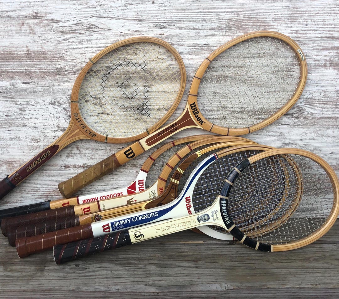 Wood Tennis Racquet Wilson Jimmy Connors Spalding Pancho Gonzales ...