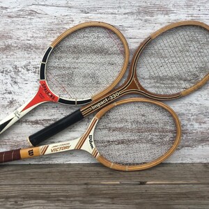 Wood Tennis Racquets Wilson Bobby Riggs Spalding Pancho Gonzales Jimmy ...