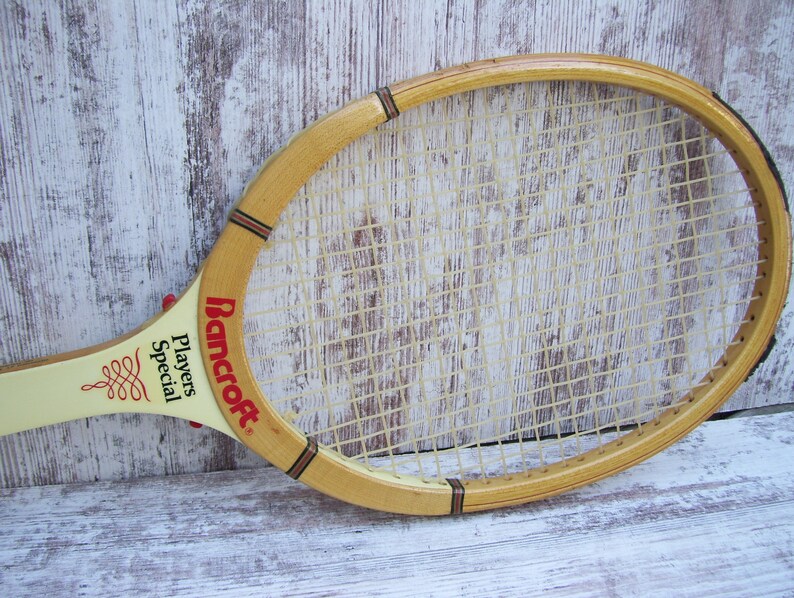 Wood Tennis Racquets Spalding Oversize Bow Bancroft Players - Etsy