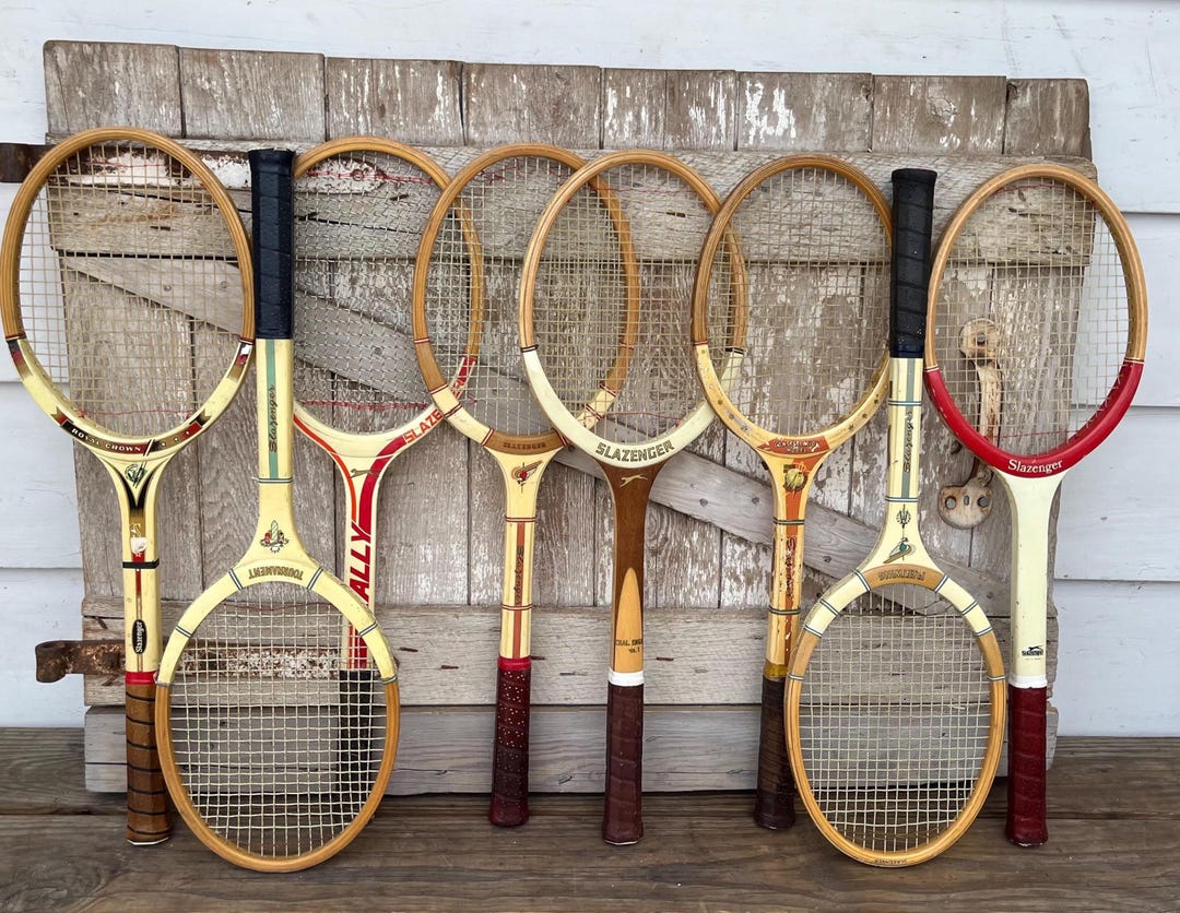 Wood Tennis Racket Slazenger Fleetwing Royal Crown Fred Perry Rally ...