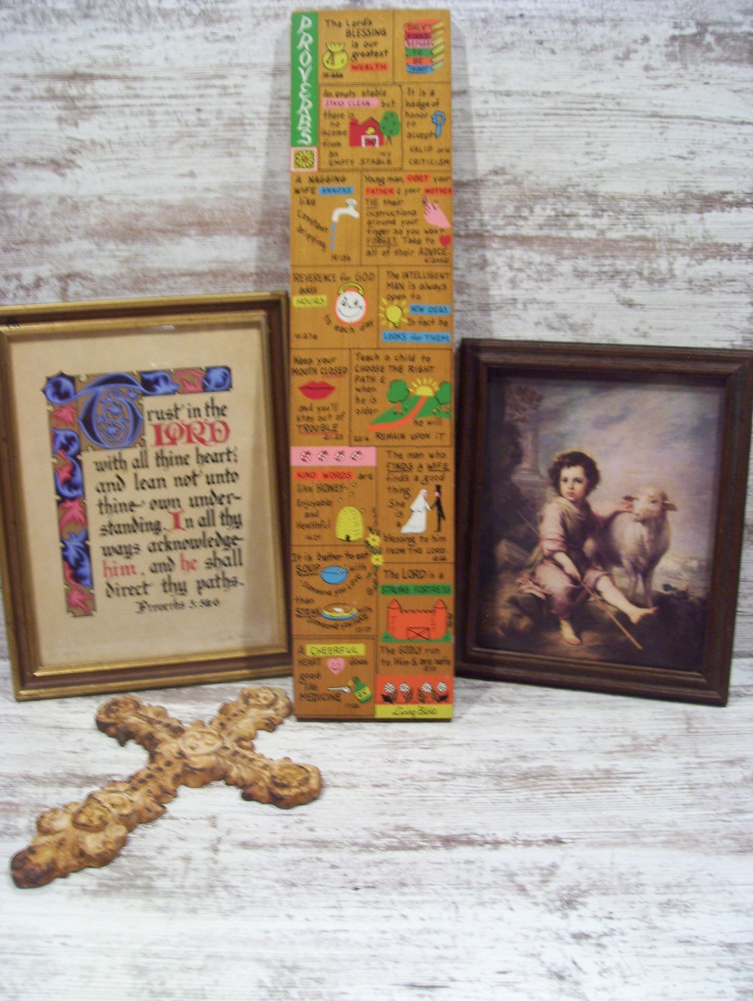 Heavenly Sheppard Bartolome Esteban Murillo OR Wood Proverbs Board OR ...